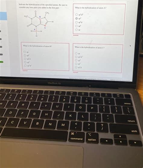 Solved Indicate The Hybeidization Of The Spocificd Afoms Be Chegg Com