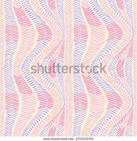 Seamless Curved Colorful Zig Zag Lines Stock Vector Royalty Free Shutterstock