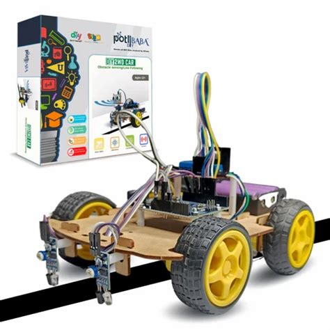 Potlibaba 4wd Line Follower Robotics Kits Science Kits For All Motor