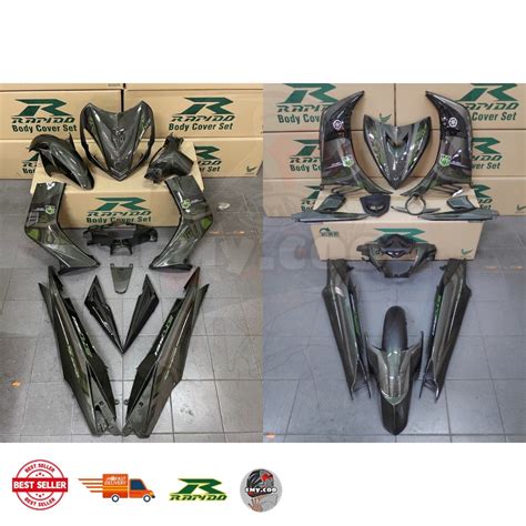 Rapido Coverset Original Lc135 Lc 135 V1 V4 V5 V6 V7 Hijau Lumut New Shopee Malaysia