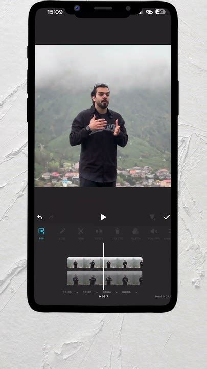 چجوری آیکون و متن رو پشت سوژه بندازیم؟ ادیت ترفند اینشات Edit