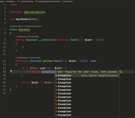 Add Exception To Autocompletion List Issue DEVSENSE Phptools Docs GitHub
