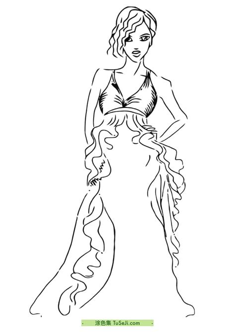12张t台上的漂亮姐姐小仙子有趣的涂色图片免费下载！ 涂色集，涂色画打印大图