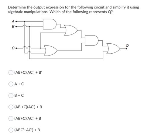 Solved Determine The Output Expression For The Following Chegg