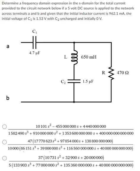 Solved Determine A Frequency Domain Expression In The Chegg