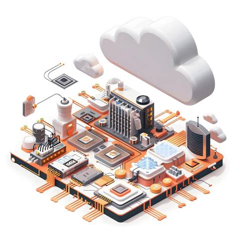 Premium Photo 3d Flat Icon Cloud Computing Integration With Legacy Systems And Cloud Symbols