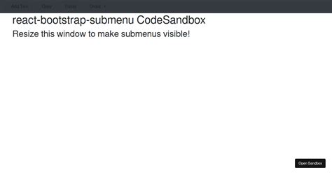 React Bootstrap Submenu Examples Codesandbox