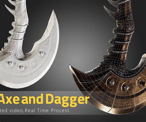 Artstation Axe And Dagger Tutorial Full Process Tutorials