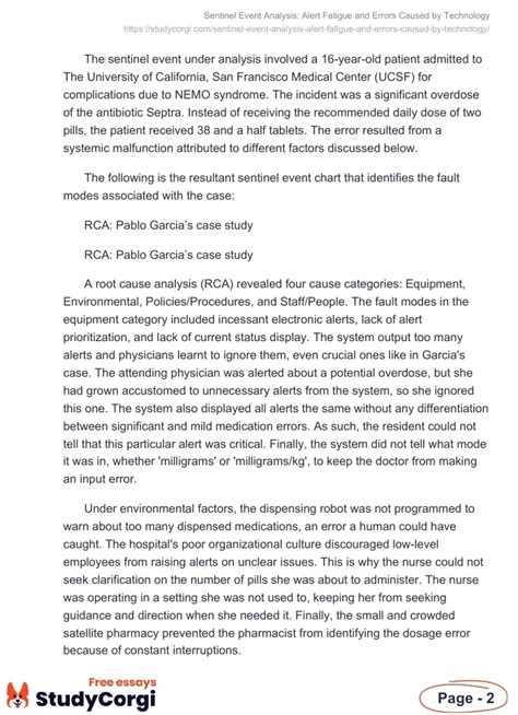 Sentinel Event Analysis Alert Fatigue And Errors Caused By Technology Free Essay Example Sentinel Event Analysis Alert Fatigue And Errors Caused By Technology Free Essay Example