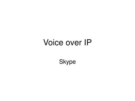 PPT Voice Over IP PowerPoint Presentation Free Download ID