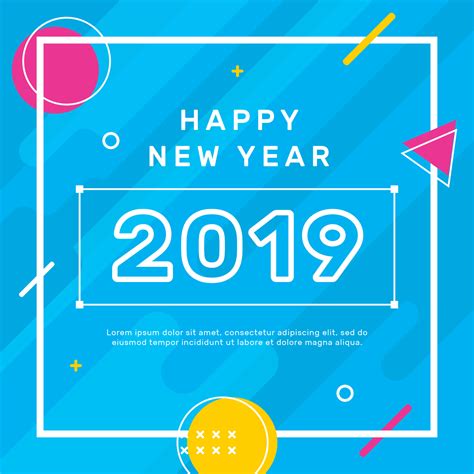 Happy New Year Instagram Post Vector Vector Art At Vecteezy