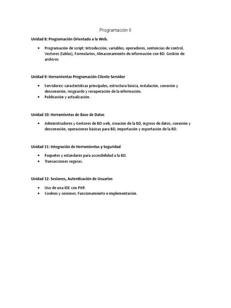 Programación Ii Pdf Computadoras