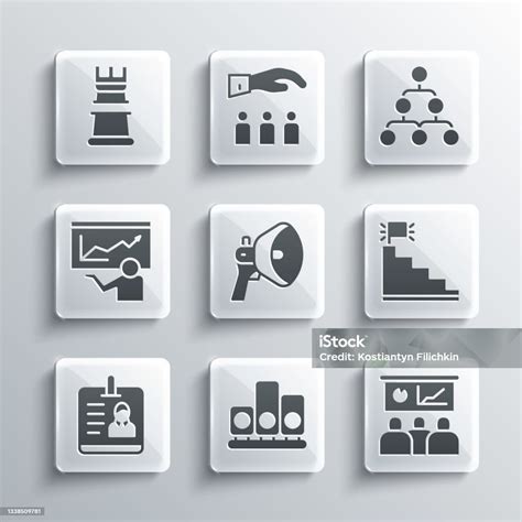 순위 별 설정 교육 프리젠 테이션 마무리 플래그와 계단 메가 폰 식별 배지 비즈니스 전략 및 계층 구조 오르간 차트 아이콘 벡터 1위에 대한 스톡 벡터 아트 및 기타 이미지