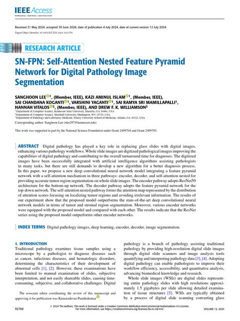 Sn Fpnself Attentionnestedfeaturepyramidnetworkfordigitalpathologyimagesegmentation