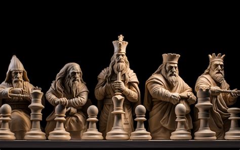 Premium Ai Image Chessboard Strategy With Clay Sculpted Pieces