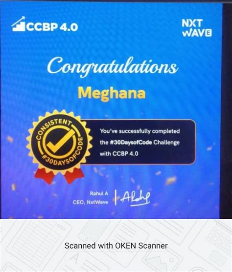 Meghana Sadula On Linkedin Nxtwave Ccbp 30daysofcode Coding