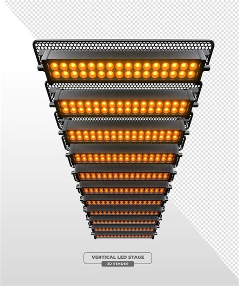 Vertical Array Of Led Stage Bars 3d Render Free Psd
