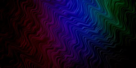 Dark Multicolor Vector Backdrop With Bent Lines 14178401 Vector Art At Vecteezy