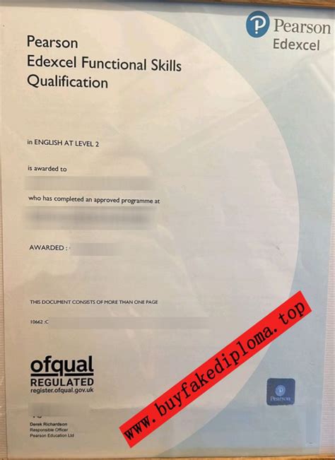 Buy A Fake Edexcel Functional Skills Qualification English Level 2