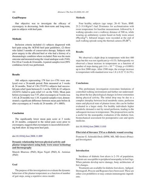 Pdf Dynamic Relationship Between Physical Activity And Plantar
