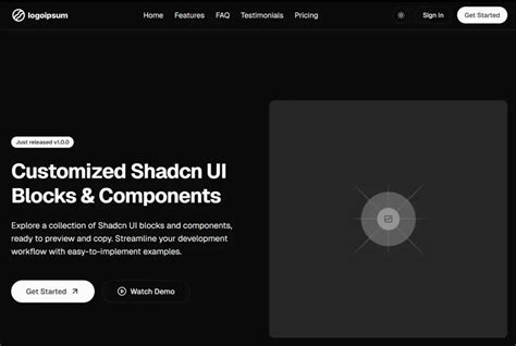 Modern Shadcnui Landing Page Template With Nextjs And Tailwind Css