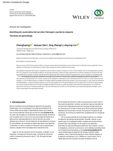 I C Huang Automatic Identification Of Honeypot Server Using