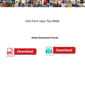 Fillable Online Html Form Input Text Width Html Form Input Text Width Swings Fax Email Print