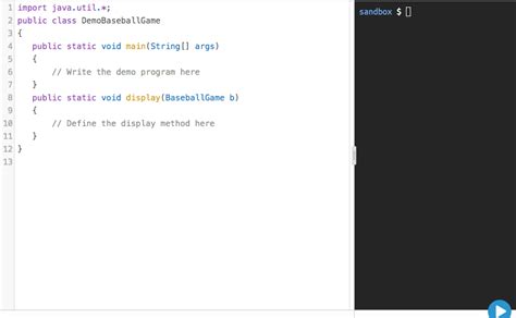 Create A Class Named Baseballgame That Contains