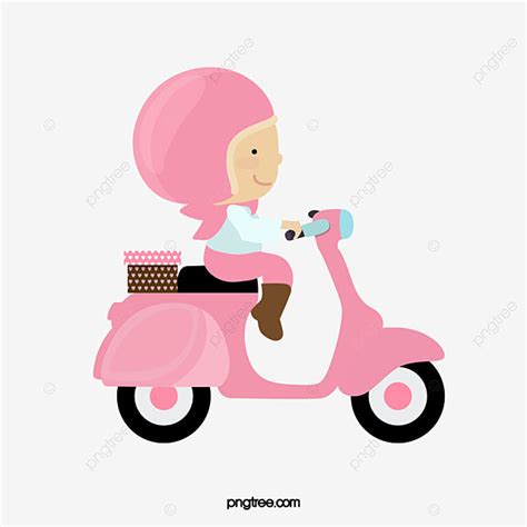รูปการ์ตูนผู้หญิงขี่มอเตอร์ไซค์ Png คลิปอาร์ต ภาพตัดปะรถจักรยานยนต์ วัสดุตกแต่งภาพ Png และ