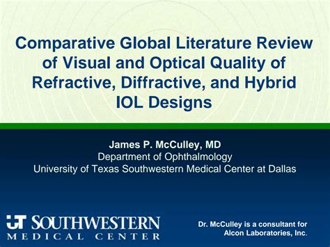 Solution Comparative Of Refractive Diffractive And Hybrid Iol Designs