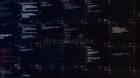 Hacker Attack Detected On Black Screen Animation Abstract Computer Screen With Hacking