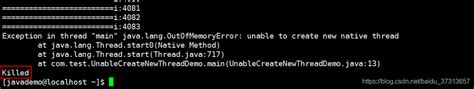 java lang outofmemoryerror unable to create new native thread 异常解决 csdn博客