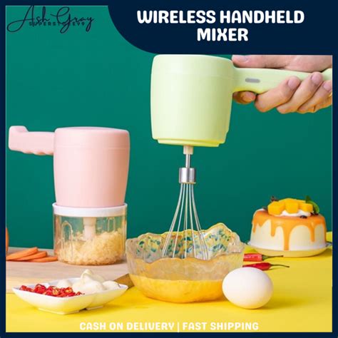 Handheld Food Processor Mixer Usb Connect Fully Automatic Whisk Bowl Blade Wireless High