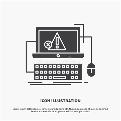 Computer Crash Error Failure System Flat Color Icon Vector Stock Vector Illustration Of