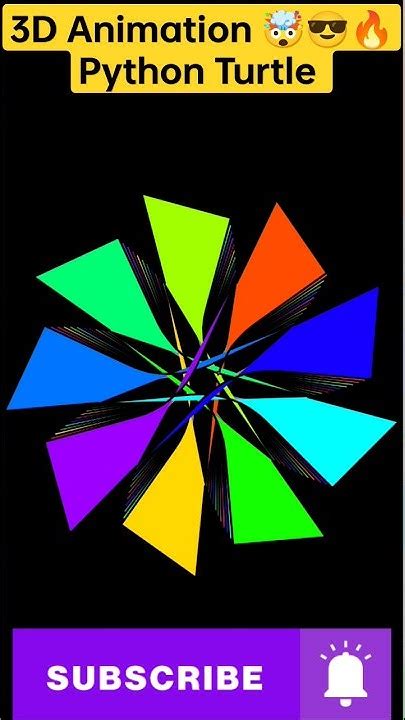 3d Animation 🤯😎🔥 In Python Turtle Python Pythonturtle Pythonshorts