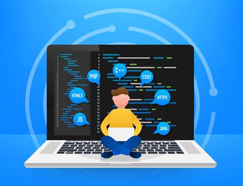 Digital Java Código Texto Computadora Software Codificación Vector Concepto Programación