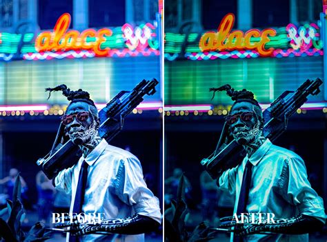 5 Cyberpunk Presets Lightroom Filters Teal And Pink For Bloggers Vloggers Instagram Cosplay