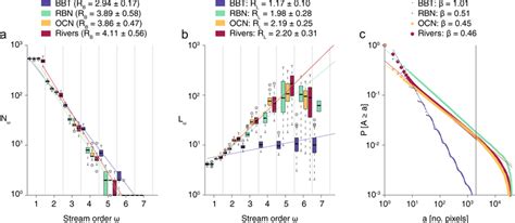 comparison of topological and scaling properties of the different