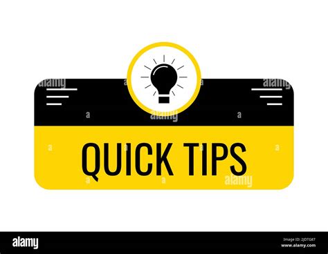 Quick Tips With Light Bulb Expert Hint Badge Vector Icon Stock Vector Image Art Alamy