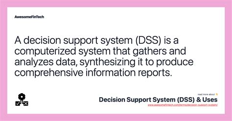 Decision Support System Dss And Uses Awesomefintech Blog