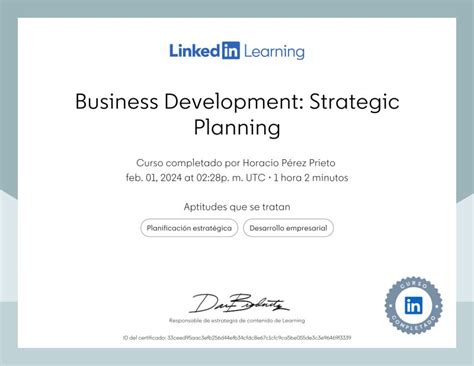 Horacio Pérez Prieto On Linkedin Certificate Of Completion