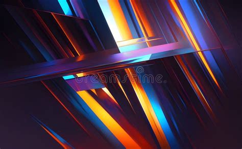 Psychedelic Neon Lines And Swirls On An Abstract Background Generative Ai Stock Illustration