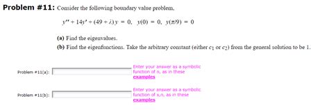 solved problem 11 consider the following boundary value