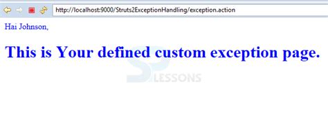 Struts 2 Exception Handling Splessons