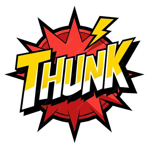 Premium Vector Comic Thunk Splash Vector Illustration