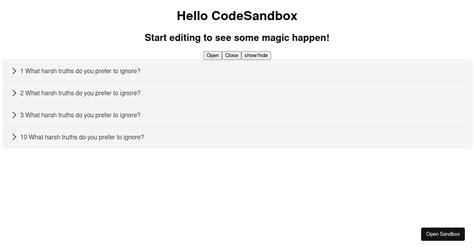 React Accordion Expand Test New Codesandbox