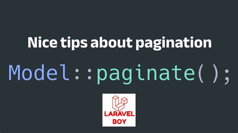 Laravel Pagination Nice 5 Methods You May Not Know YouTube