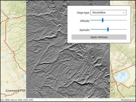 Hillshade Renderer ArcGIS Maps SDK For NET Esri Developer