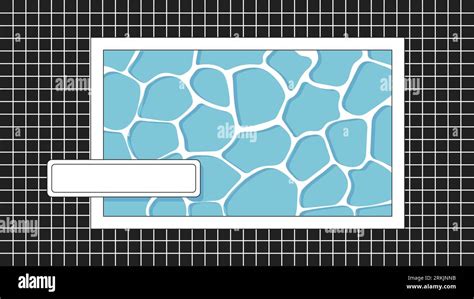 Clear Water Swimming Pool Top View Bw Cute Kawaii Lo Fi Background