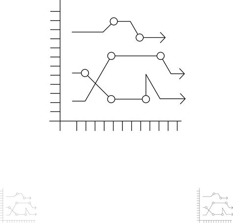 Analytics Business Chart Diagram Graph Trends Bold And Thin Black Line